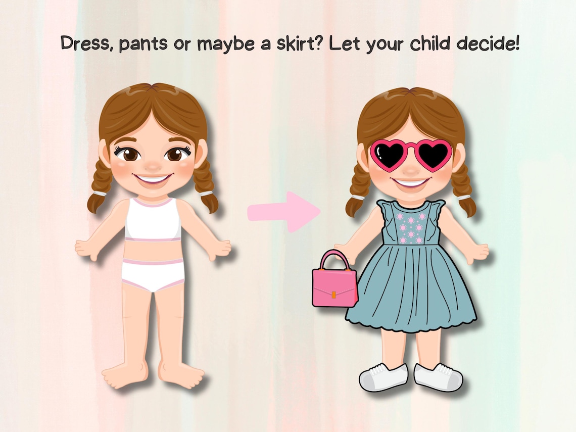 Printable Dress up Activity Girl Version, Dressing Activity, Kids Game ...