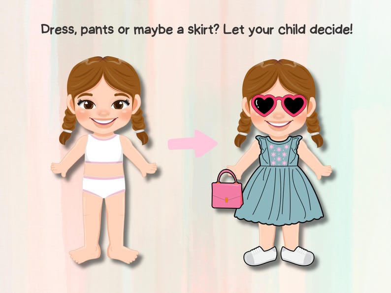 Printable Dress up Activity Girl Version, Dressing Activity, Kids Game ...