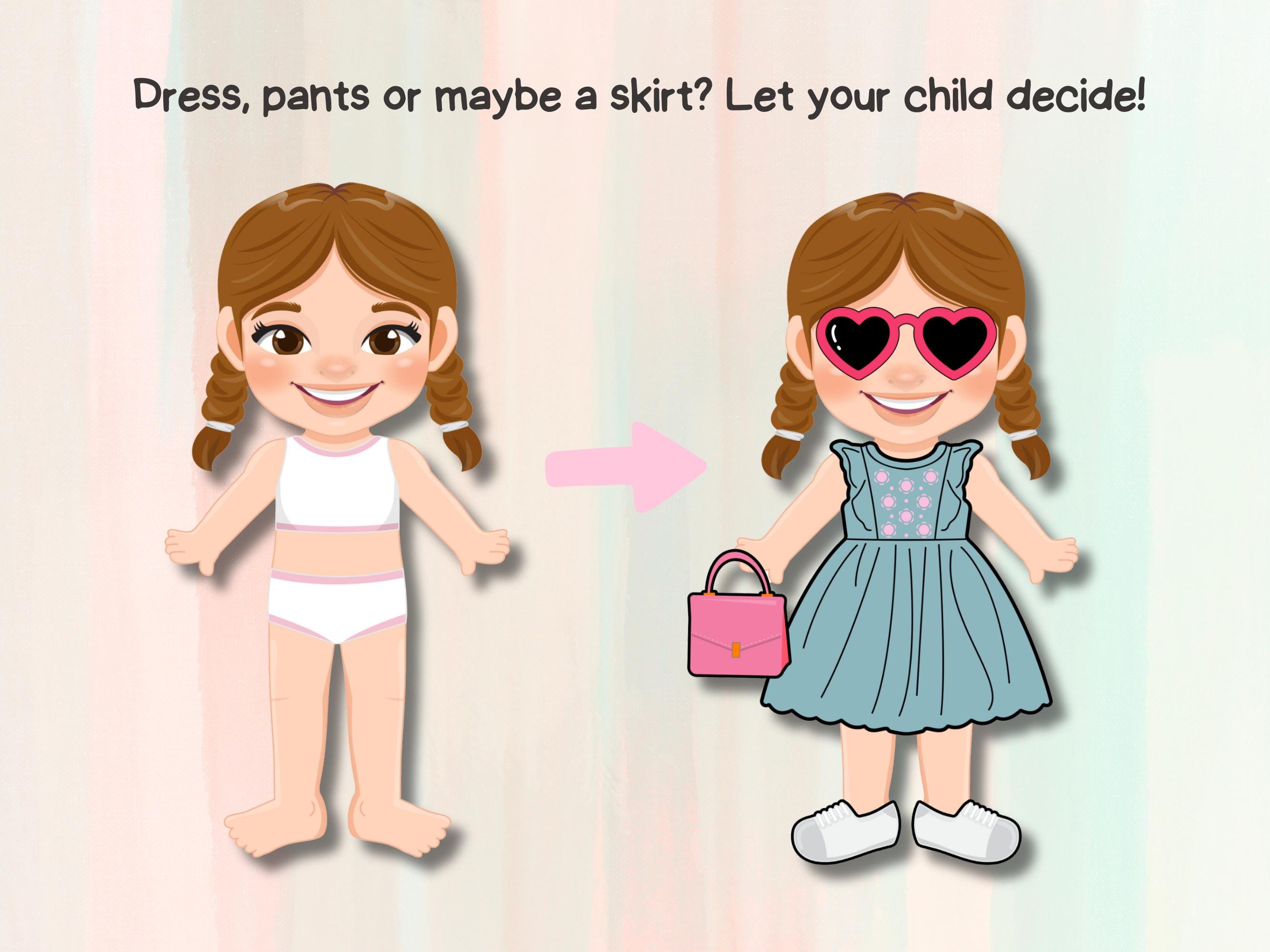 Printable Dress up Activity Girl Version, Dressing Activity, Kids Game ...