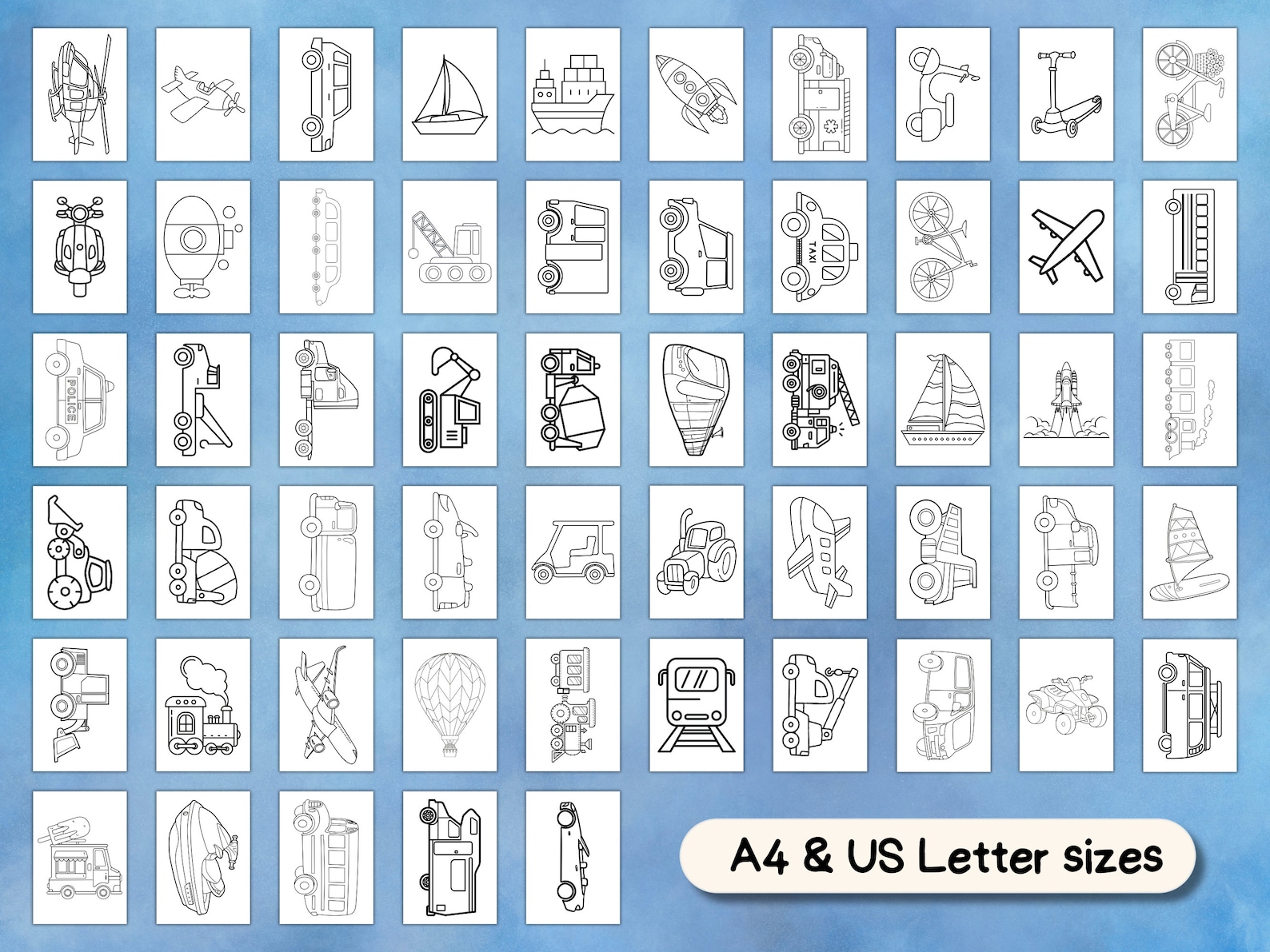 55 Vehicles Coloring Pages, Colouring Book, Coloring Pages, Cars ...