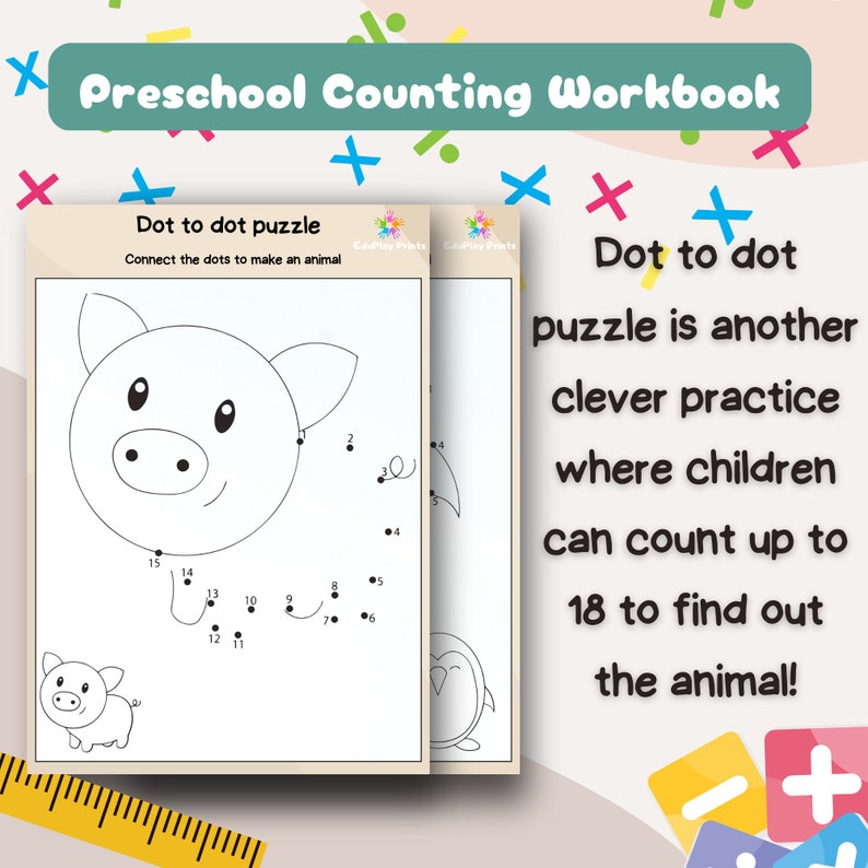 10 Printable Counting Workbook, Counting Exercises for Kids, Math ...