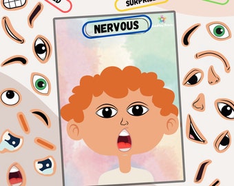 Printable Emotions Activity for Kids Girl Version, Printable File ...