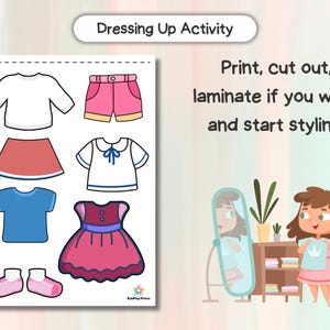 Printable Dress up Activity Girl Version, Dressing Activity, Kids Game ...