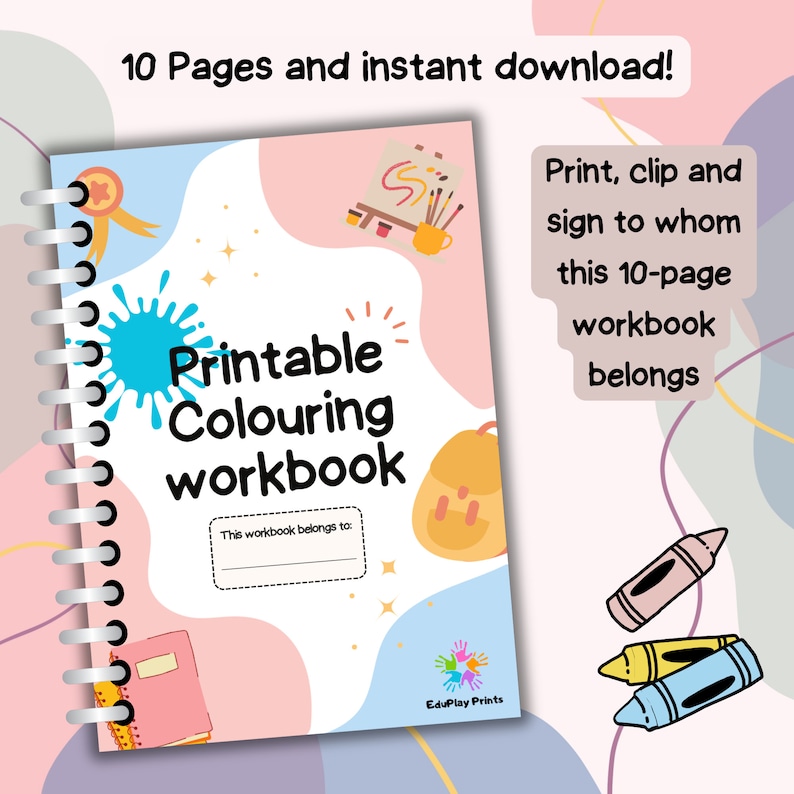 Printable Color Matching Workbook, Colour Learning Binder, Color ...