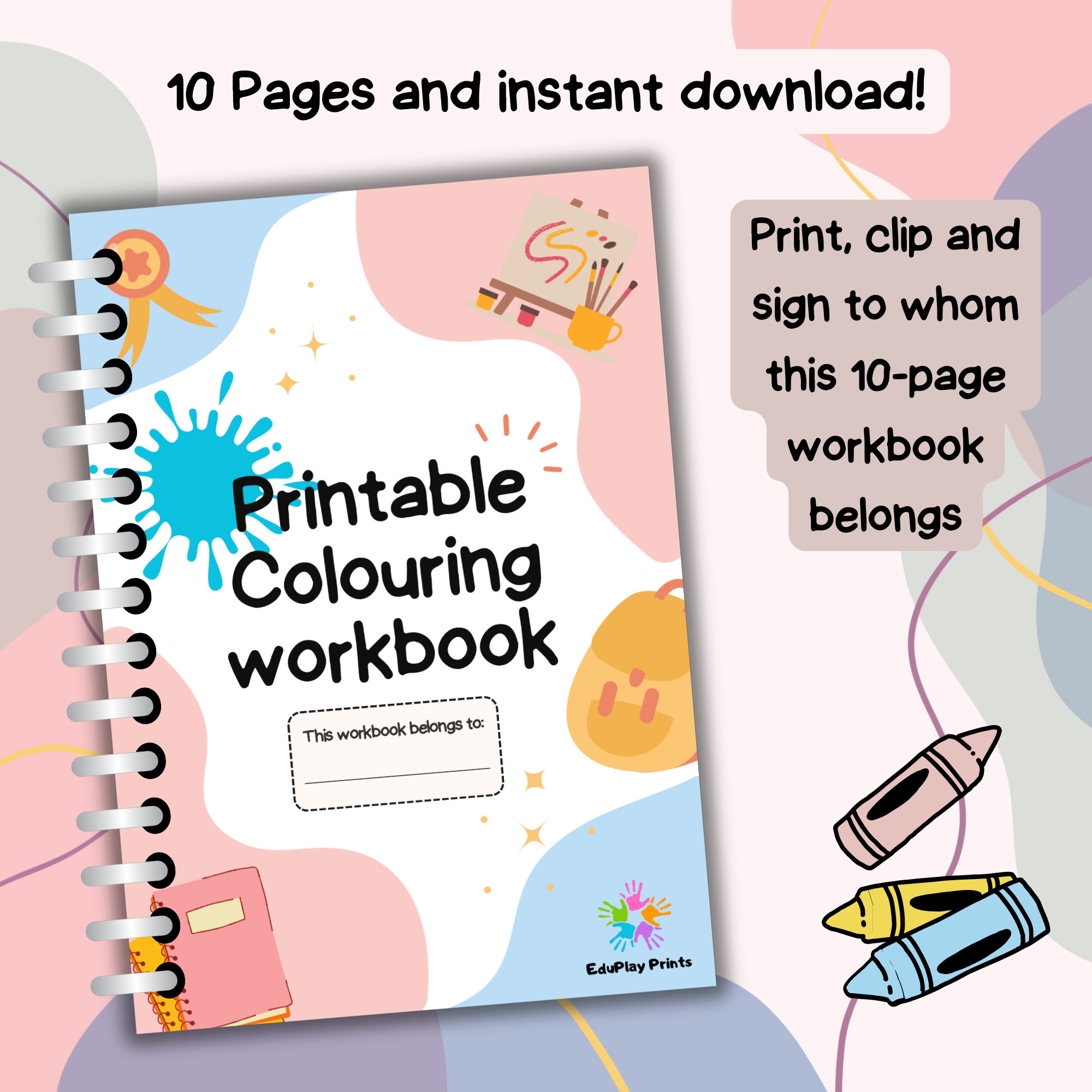 Printable Color Matching Workbook, Colour Learning Binder, Color ...