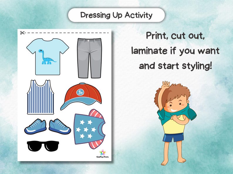 Printable Dress up Activity Boy Version, Dressing Activity, Kids Game ...