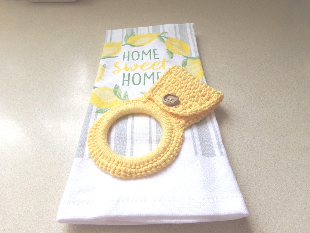 Yellow Crochet Kitchen Towel Set – Home Sweet Home Decor - Etsy