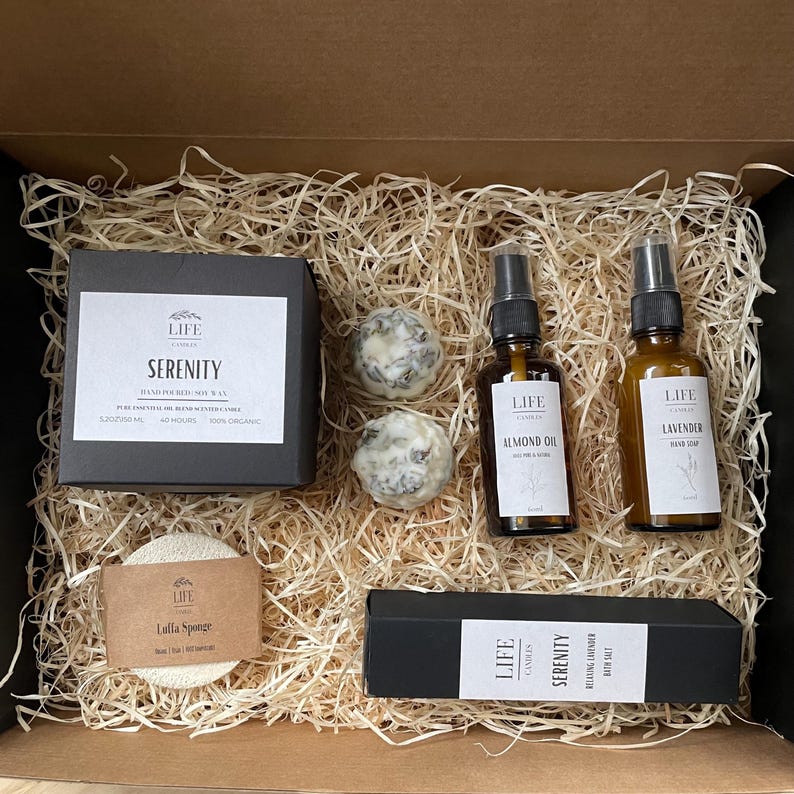 Caja De Regalo Deluxe Serenity, Vela Aromática, Aceite De Almendras ...