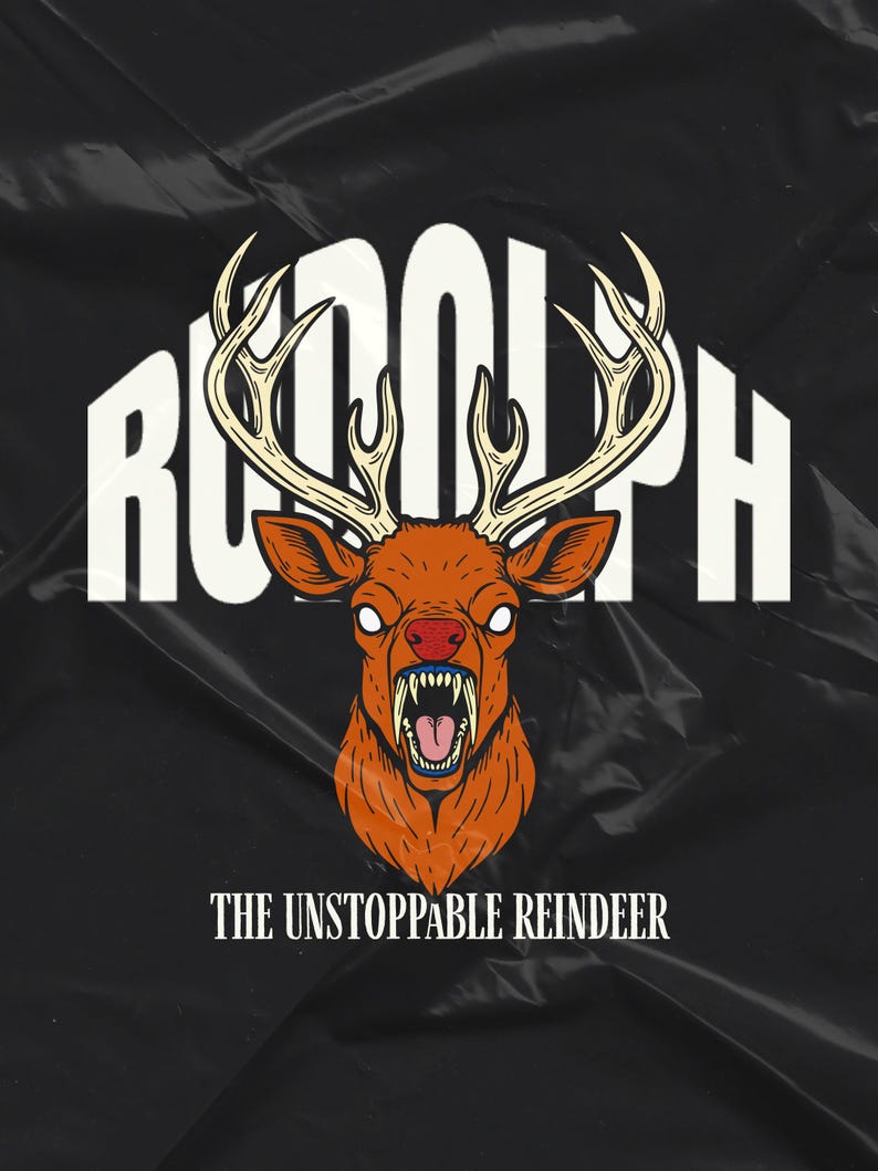 Layered Scary Reindeer SVG – Creepy Rudolph Vector Design, Horror ...