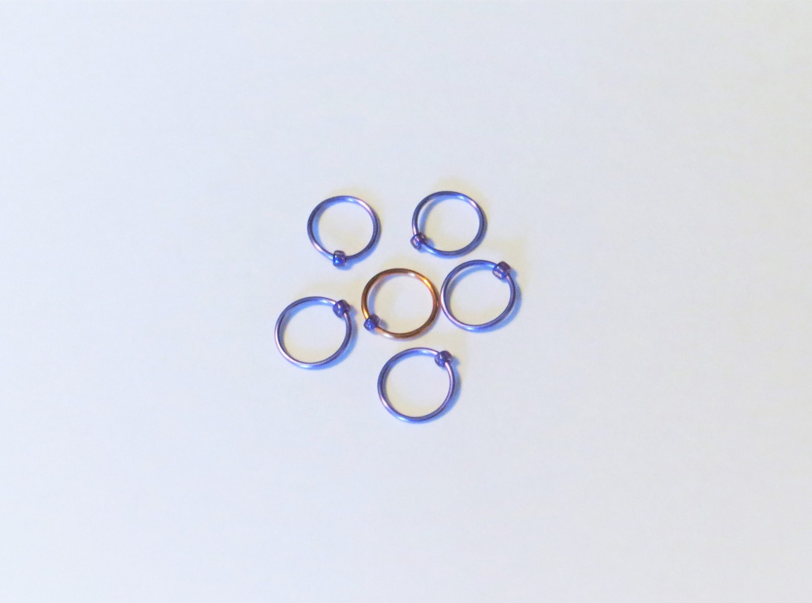 JUMBO Ring Stitch Markers for *knitting* - Set of 6 - Many Colors ...