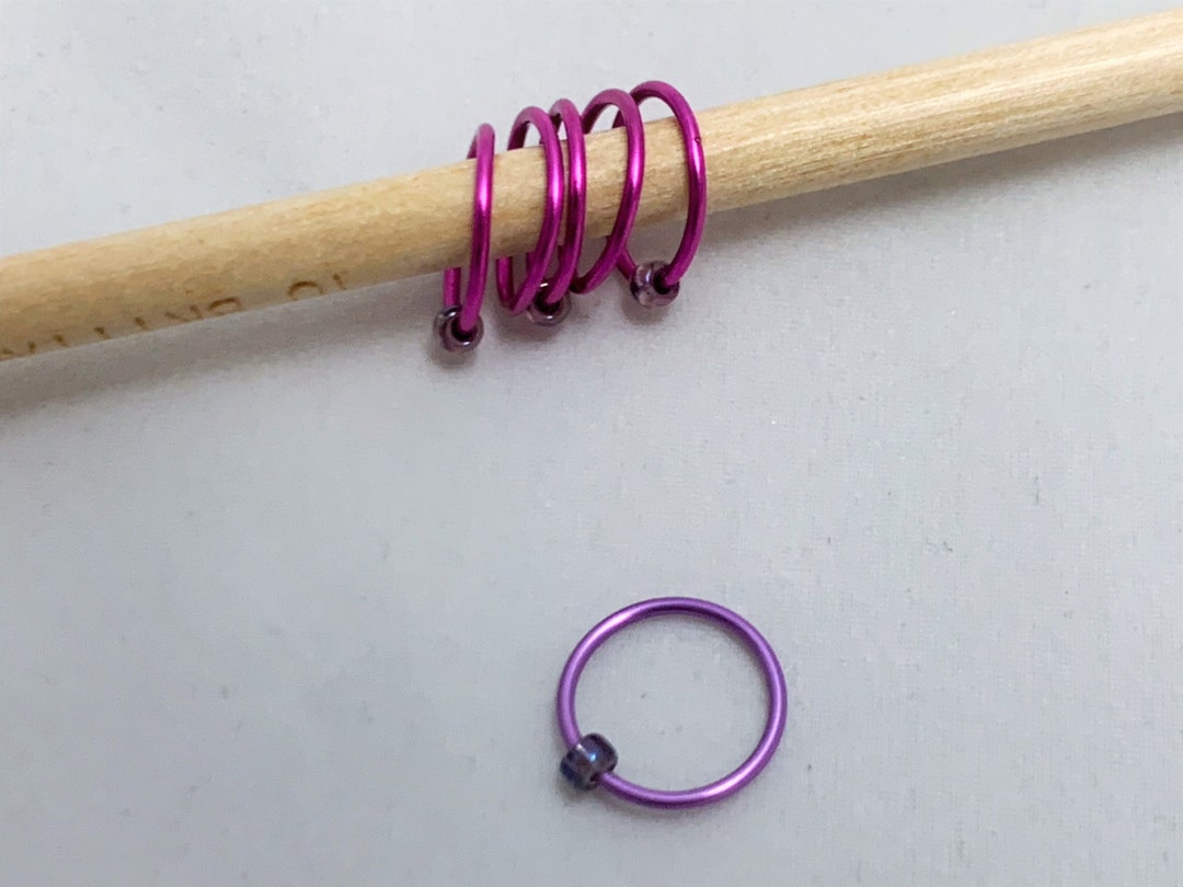 JUMBO Ring Stitch Markers for *knitting* - Set of 6 - Many Colors ...