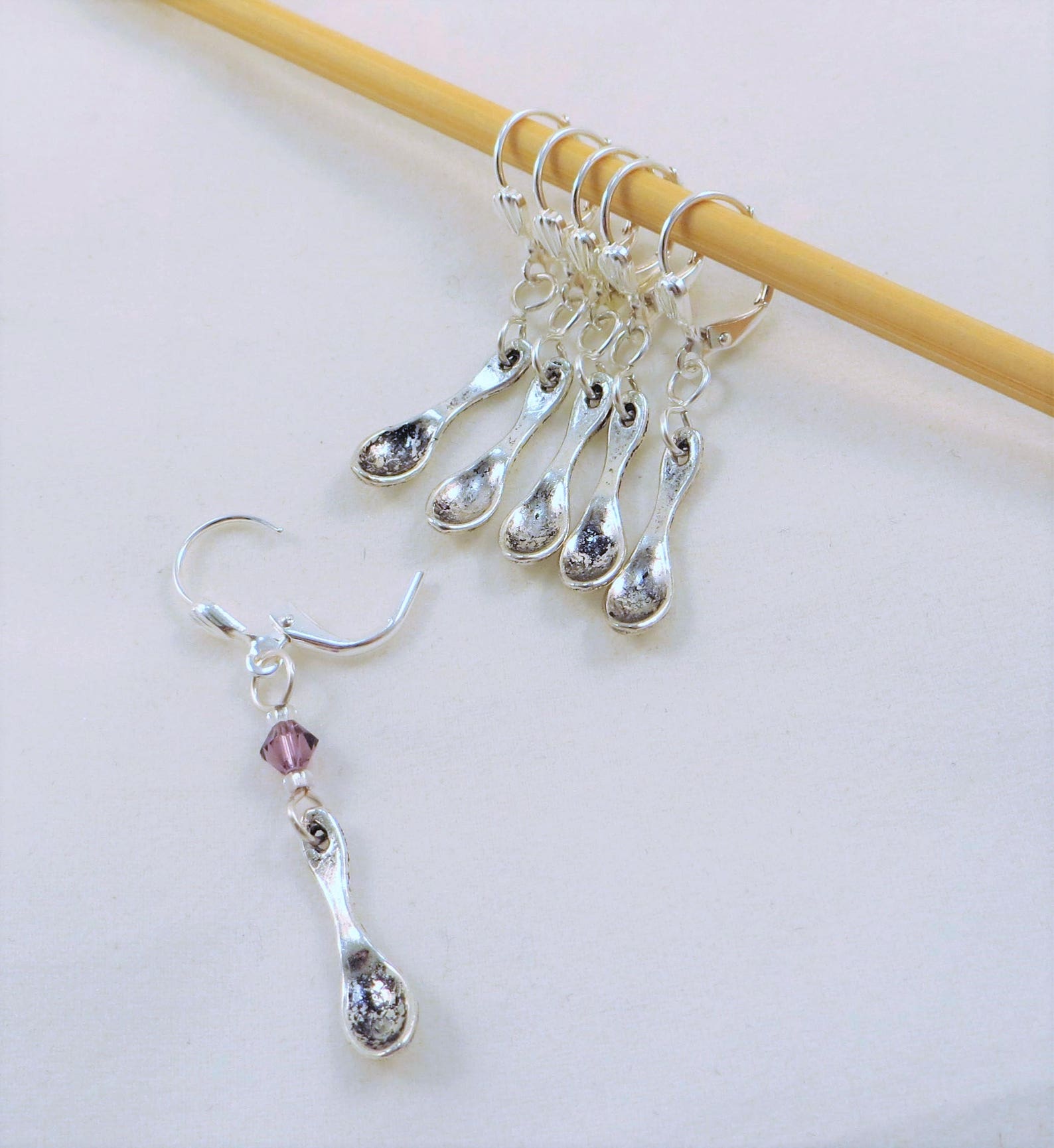 Spoon Stitch Markers for Crochet or Knitting Set of 6 MADE - Etsy