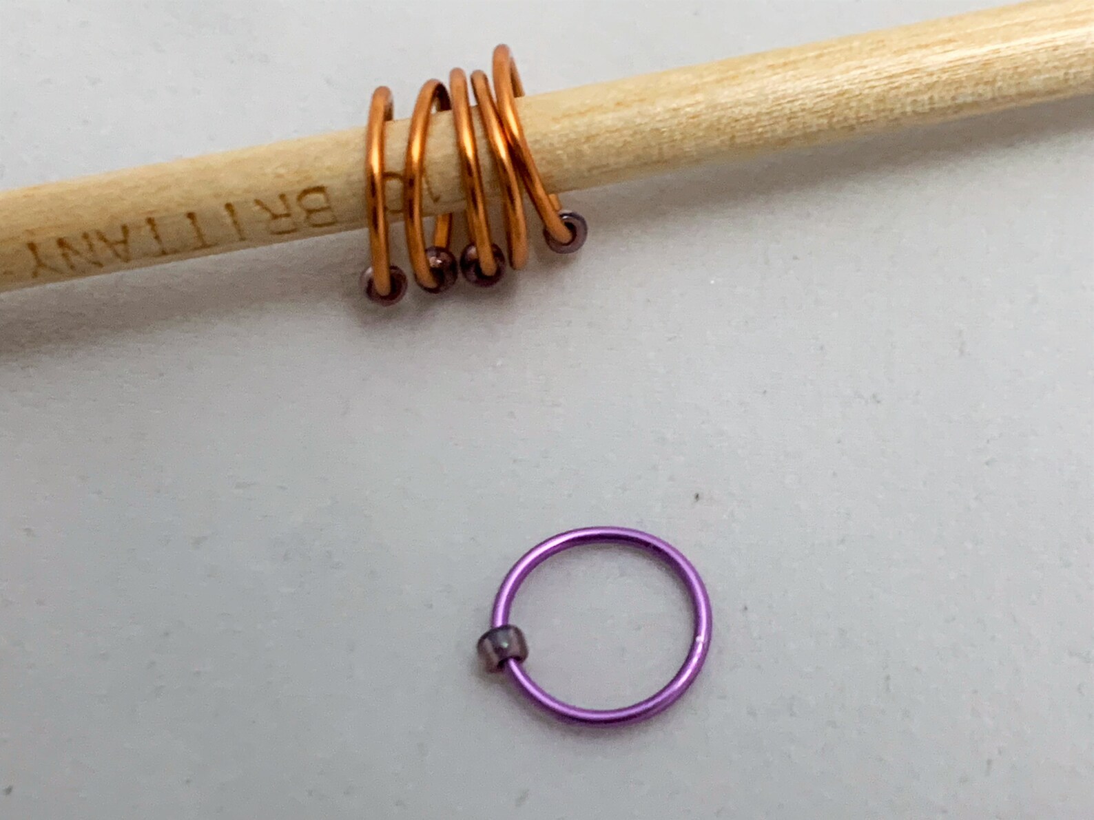 JUMBO Ring Stitch Markers for *knitting* - Set of 6 - Many Colors ...