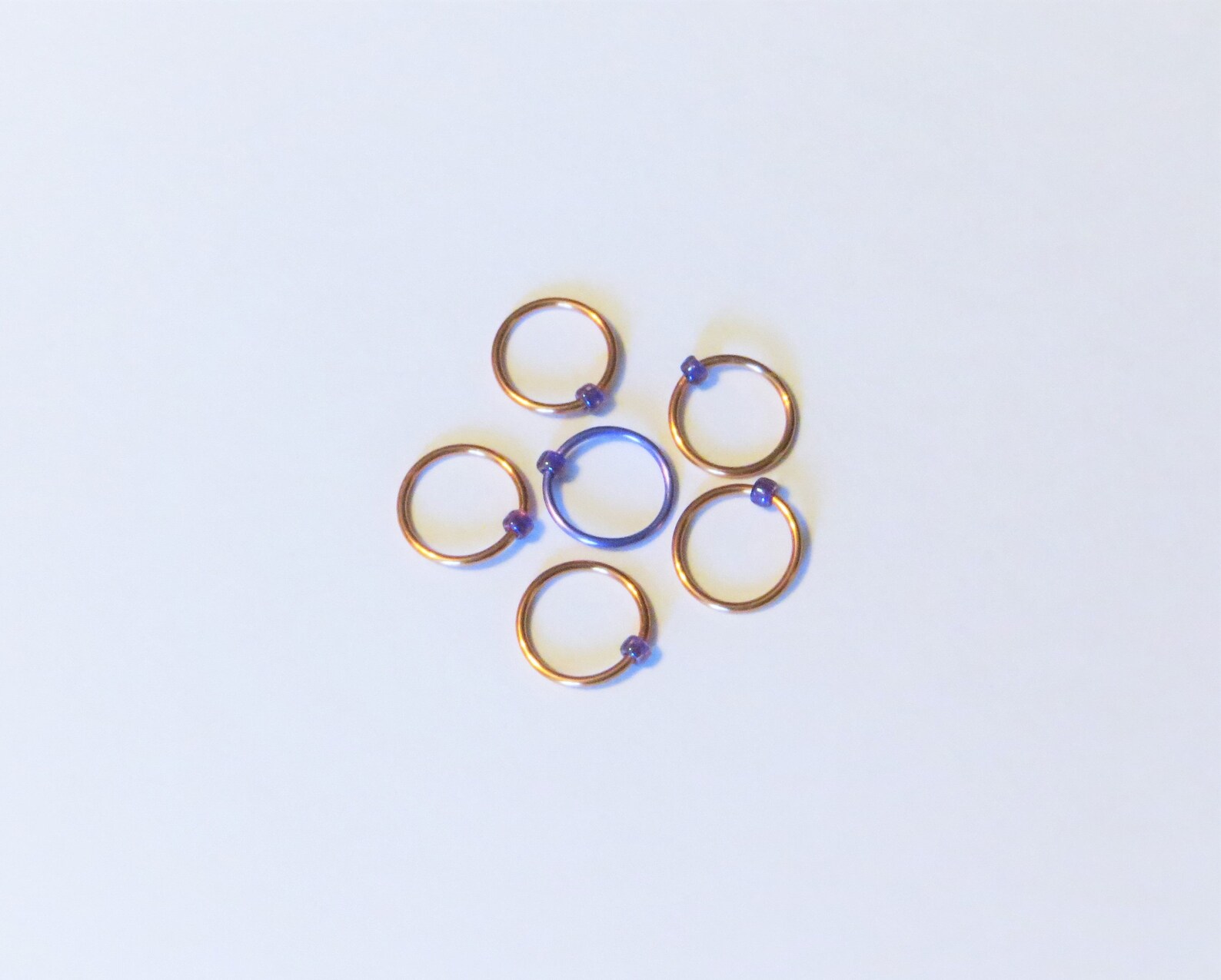 JUMBO Ring Stitch Markers for *knitting* - Set of 6 - Many Colors ...