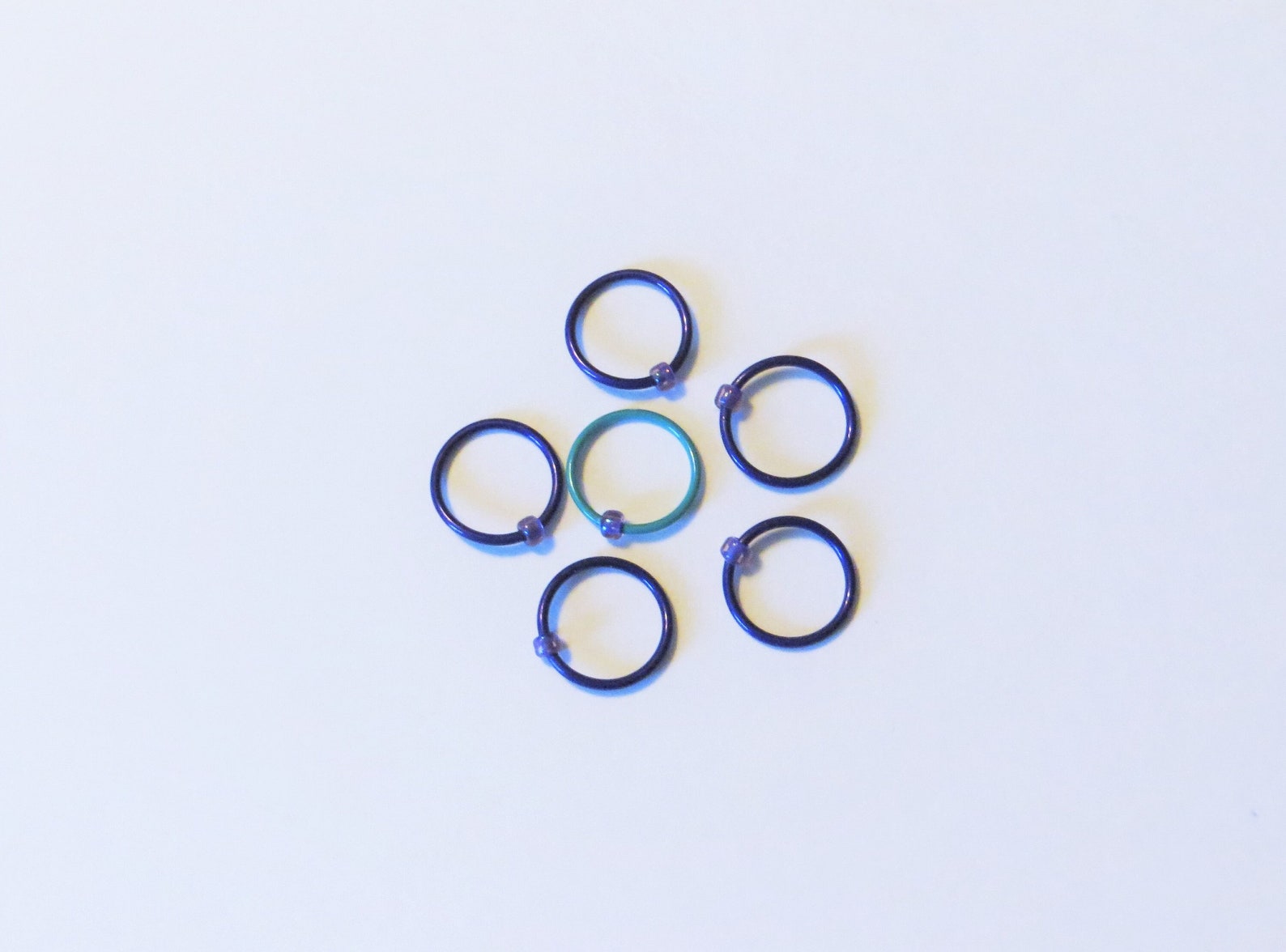 JUMBO Ring Stitch Markers for *knitting* - Set of 6 - Many Colors ...