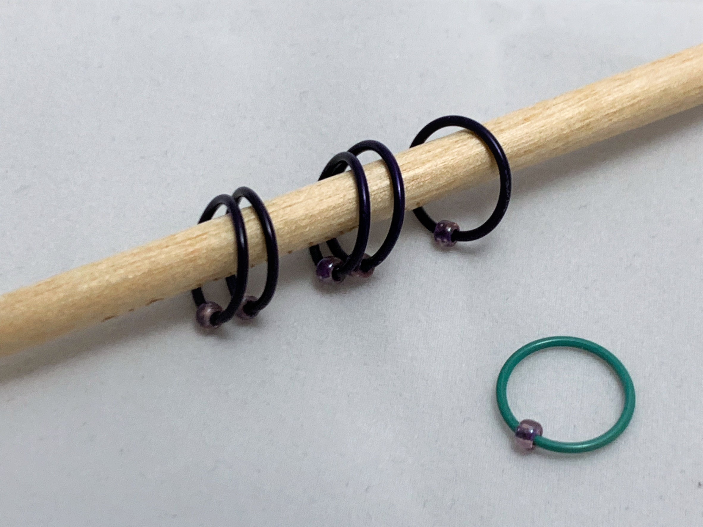 JUMBO Ring Stitch Markers for *knitting* - Set of 6 - Many Colors ...