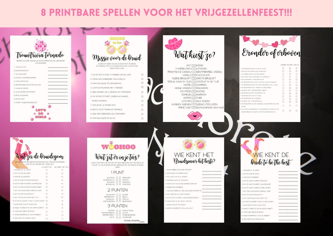 Bachelor Party Games Print & Go - Etsy