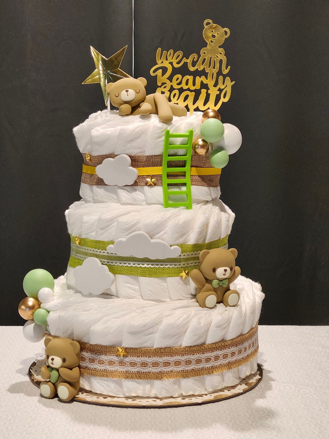 Gender Neutral Baby Bear Diaper Cake - Etsy