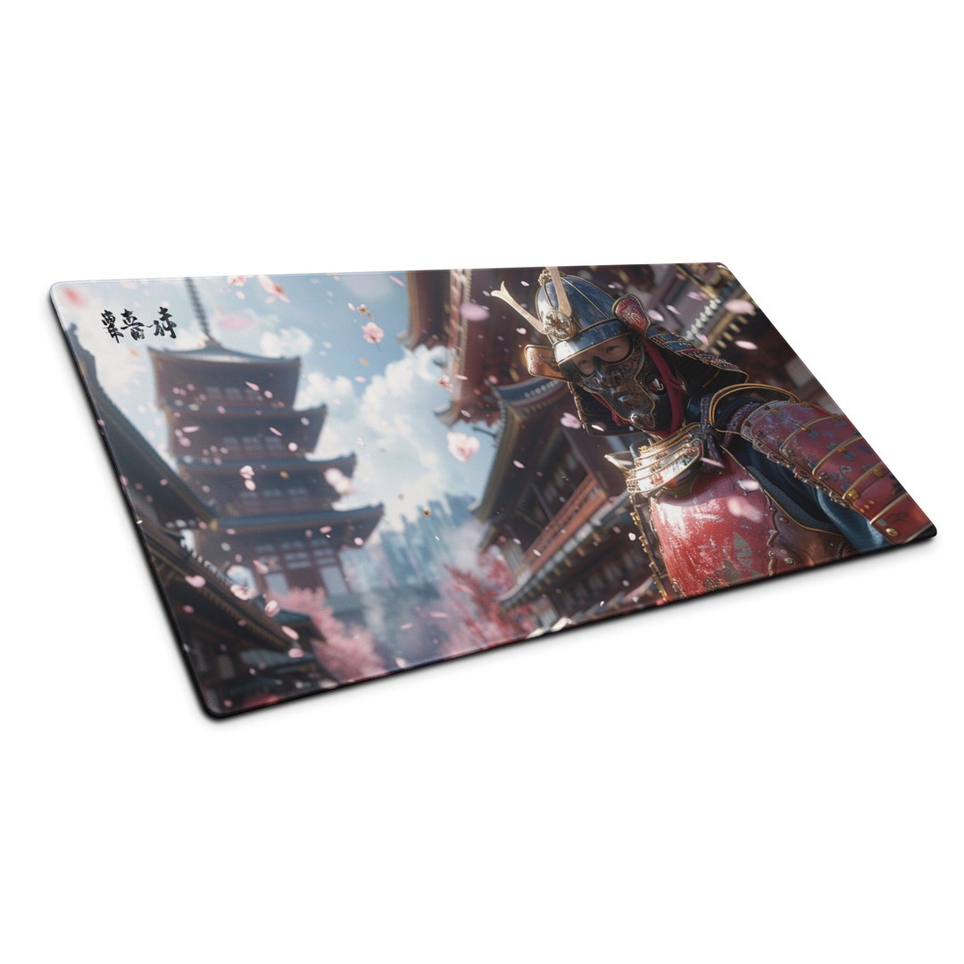 The Red Samurai Warrior XL Mousepad Gaming Deskmat Desk Protector 36 X ...