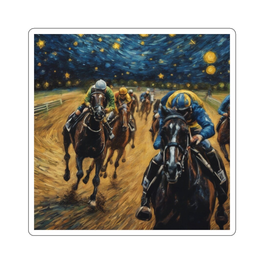 Horse Race Derby Kiss-cut Stickers - Etsy