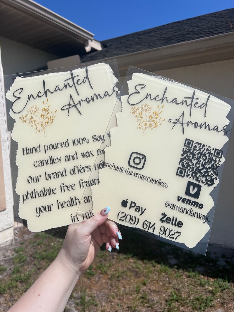 Scan to Pay Acrylic Sign With Standard Stand Vendor Decor Vendor Signs ...