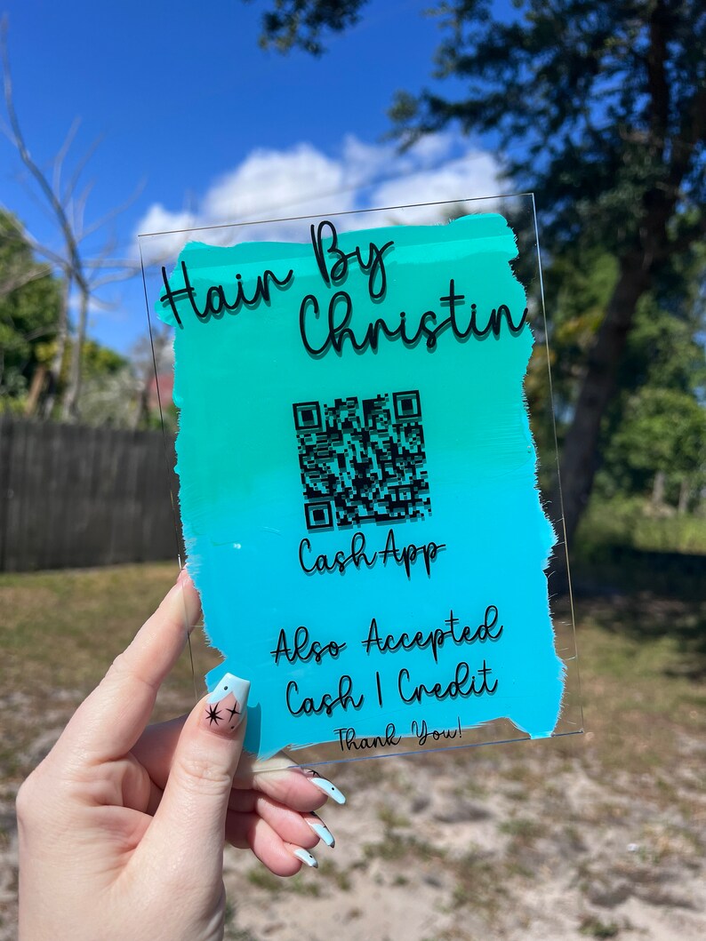 Scan to Pay Acrylic Sign With Standard Stand Vendor Decor Vendor Signs ...