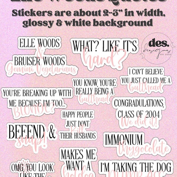 Legally Blonde Stickers - Etsy