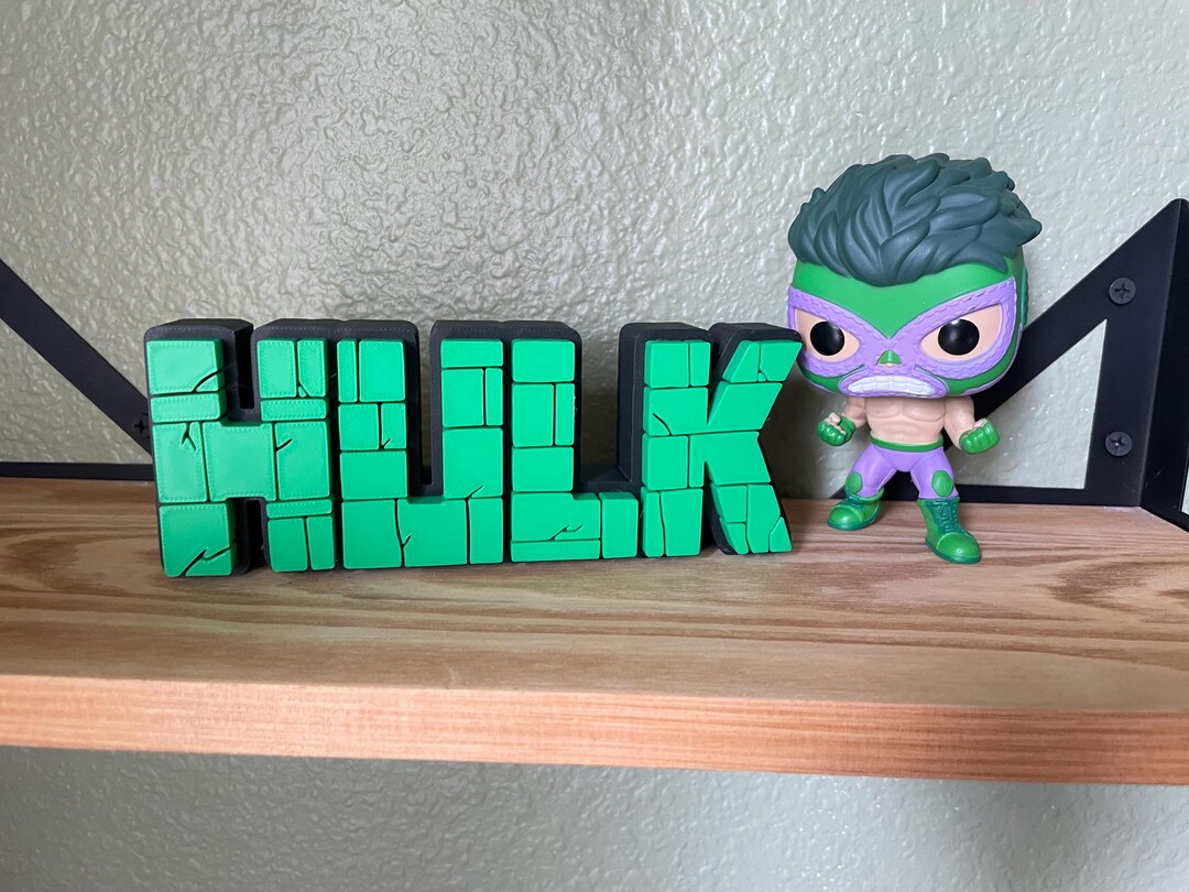 The Incredible Hulk 3D Sign Marvel Sign Wall Decor Desk Decor - Etsy