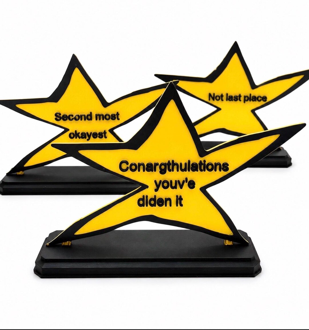 Funny Custom Gold Star Trophy: 3D Printed Personalized Award - Etsy