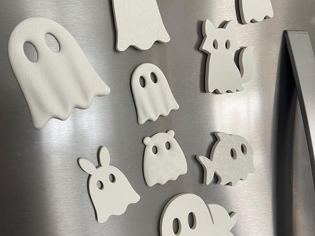 Ghost Animal Fridge Magnets: Spooky Halloween Decor Set - Etsy