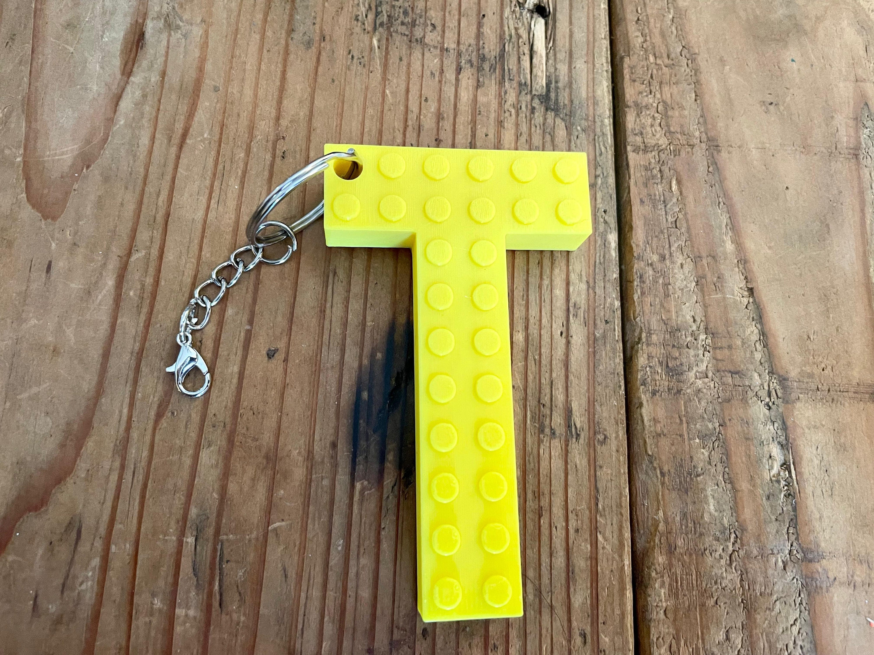 Personalized Building Block Letter Keychains Back to School Keychain ...