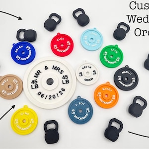 Personalized 45 LB Weight Plate Keychain | Custom Name | Gym Accessory ...