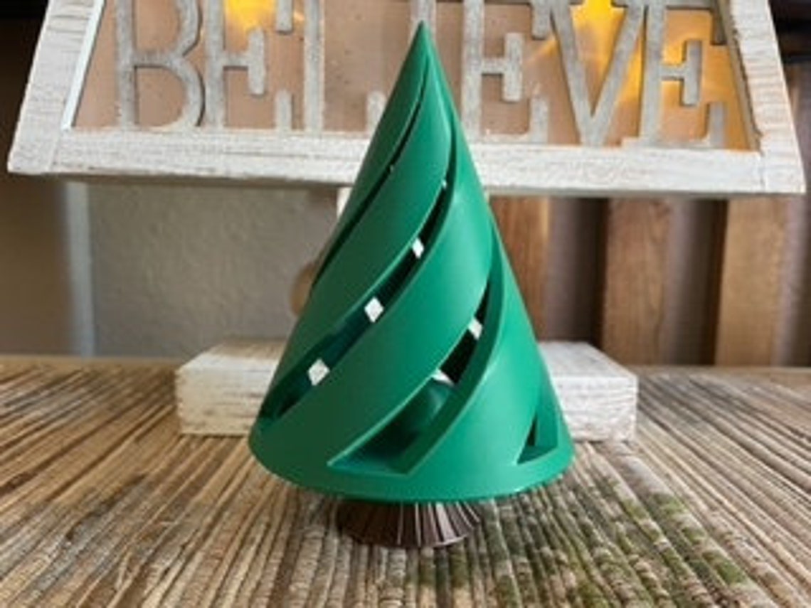 Set of 5 Enchanted Forest Christmas Trees Whimsical Tabletop Decor ...