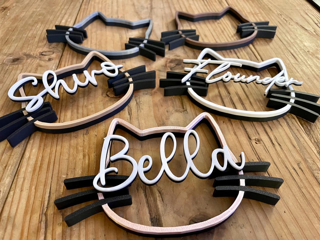 Personalized Cat Sign | Custom Name Sign | Cat Sign | Food Sign | Wall ...