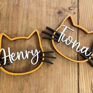 Personalized Cat Sign | Custom Name Sign | Cat Sign | Food Sign | Wall ...