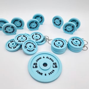 Personalized 45 LB Weight Plate Keychain | Custom Name | Gym Accessory ...