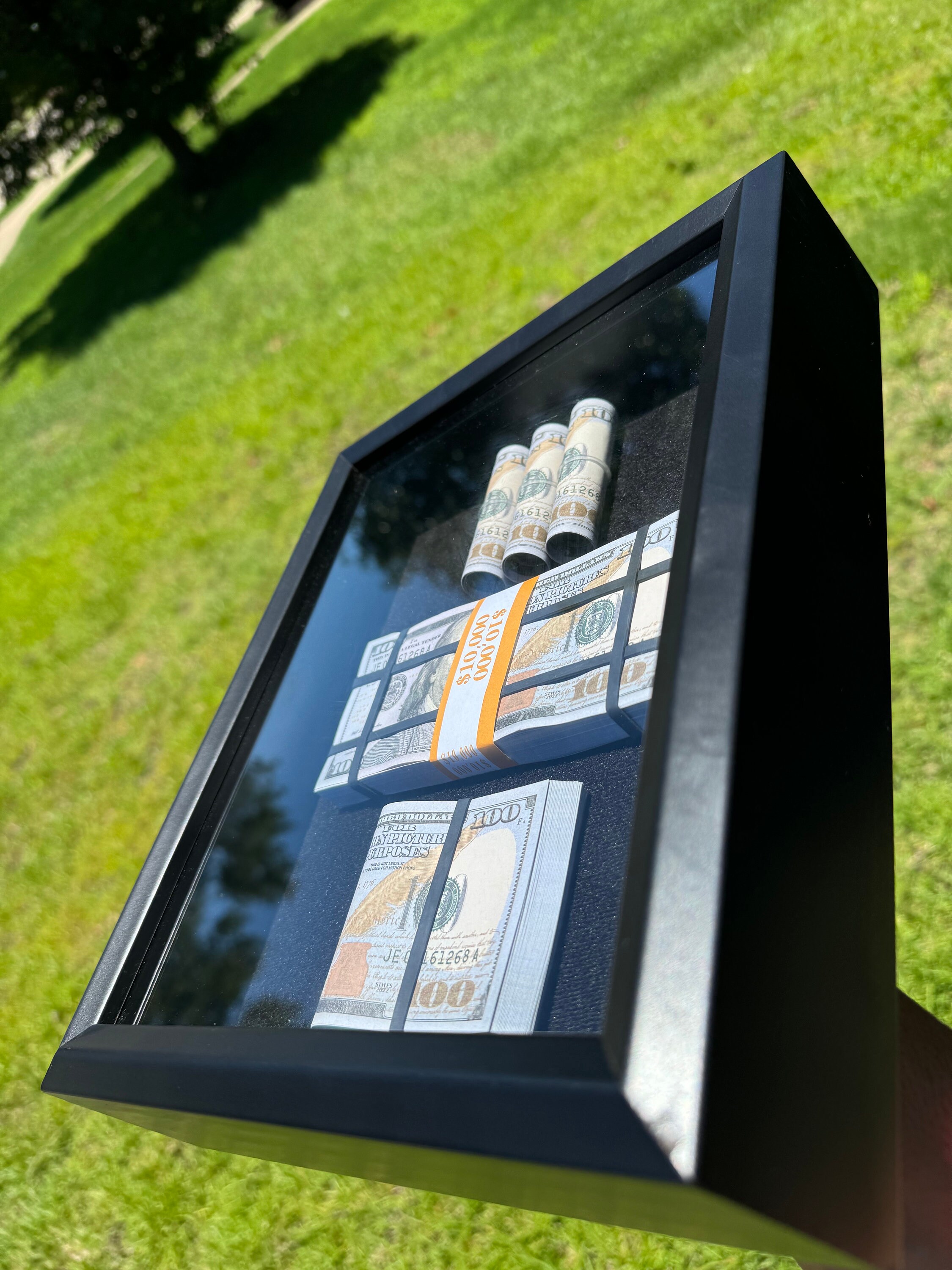 Handmade Money Art, 3D Luxury Cash Frame, Business Office Decor, Unique ...