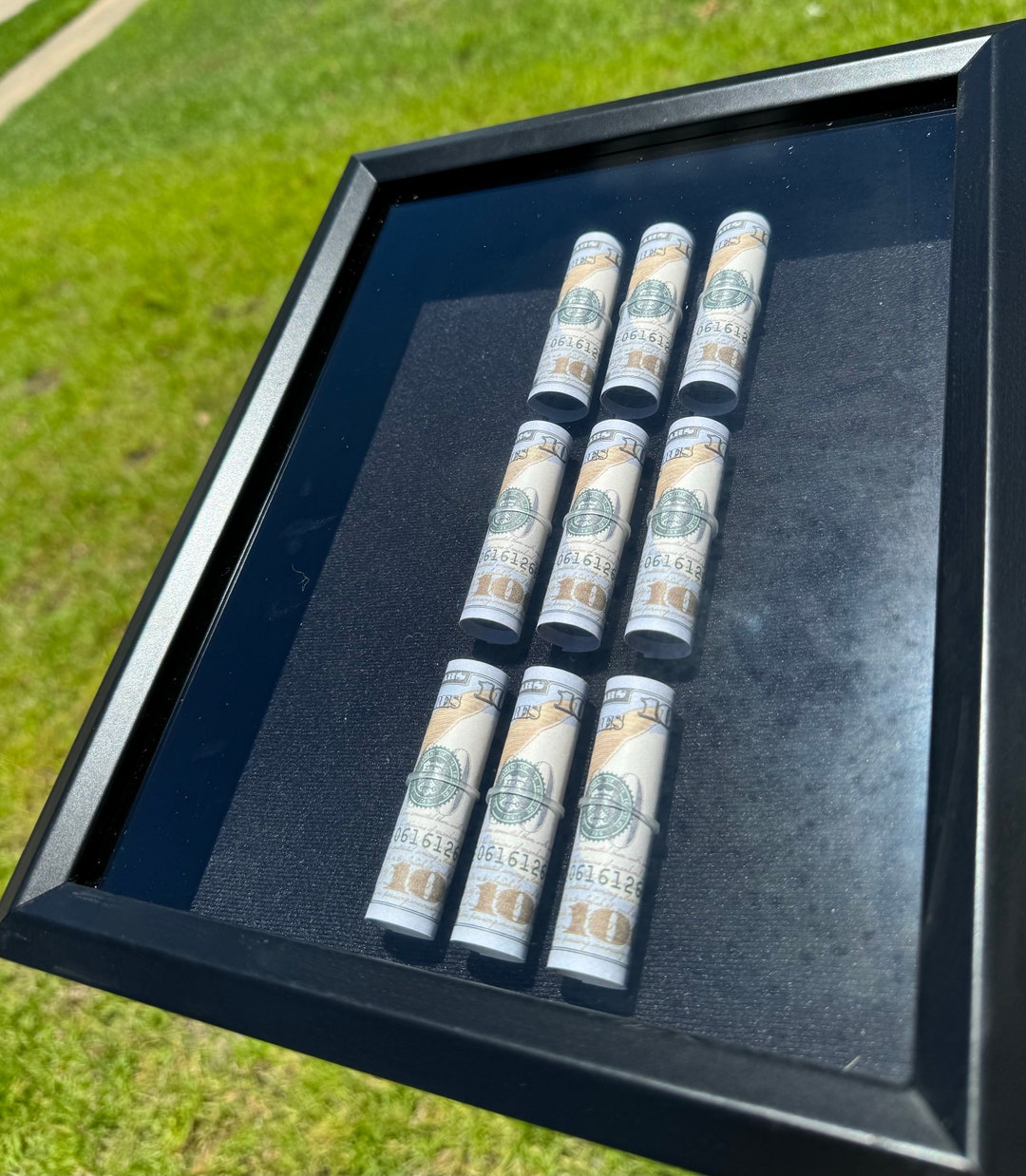 Handmade Money Art, 3D Luxury Cash Frame, Business Office Decor, Unique ...