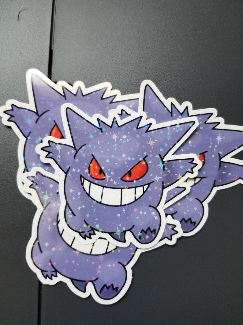 Gengar Vinyl Water Resistant Sticker - Etsy