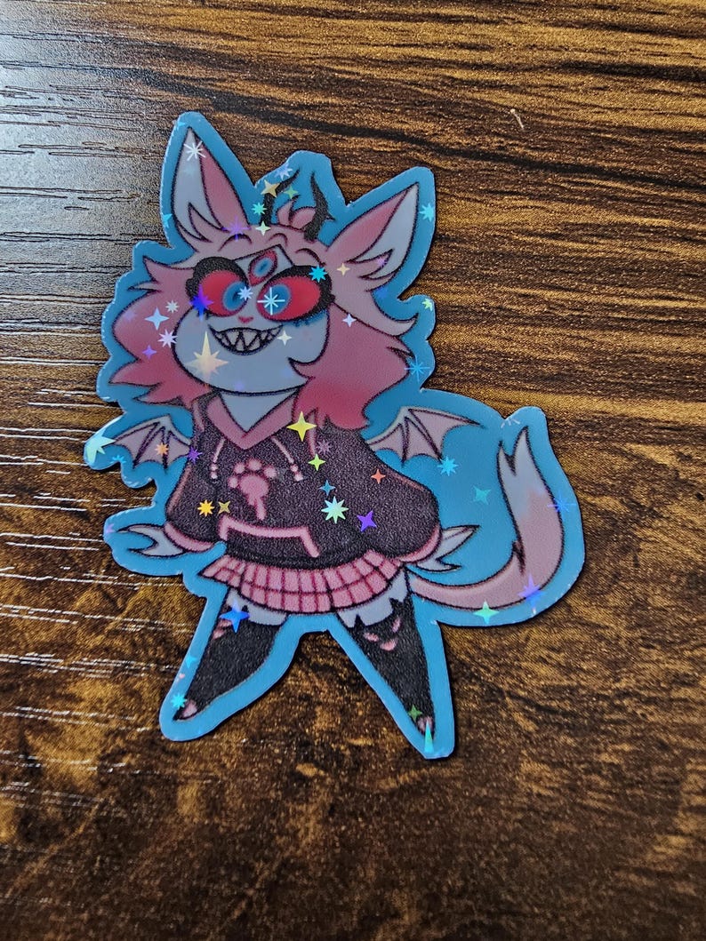 Demon Emberlynn Helluva Boss Vinyl Sticker - Etsy