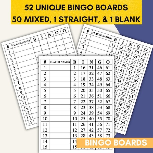Bingo Boards - Etsy