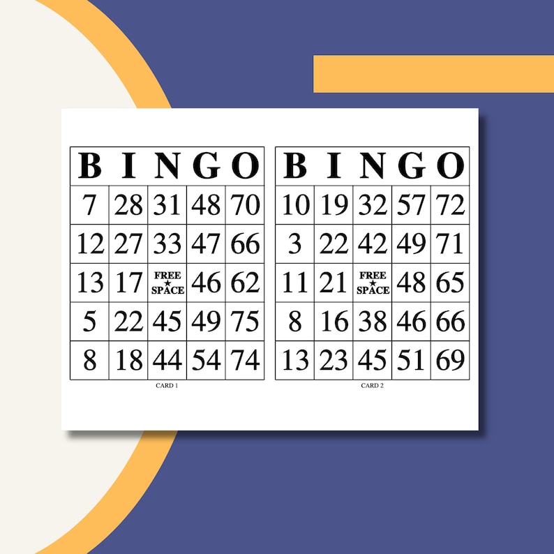 Jumbo Large Print 150 Bingo Cards | 1 per Page + Bonus Compact Sizes ...