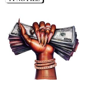 Money Magnet Hand PNG | Luxury Cash Aesthetic | Boss Babe Digital ...