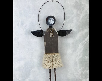 Mixed Media Angel | Etsy