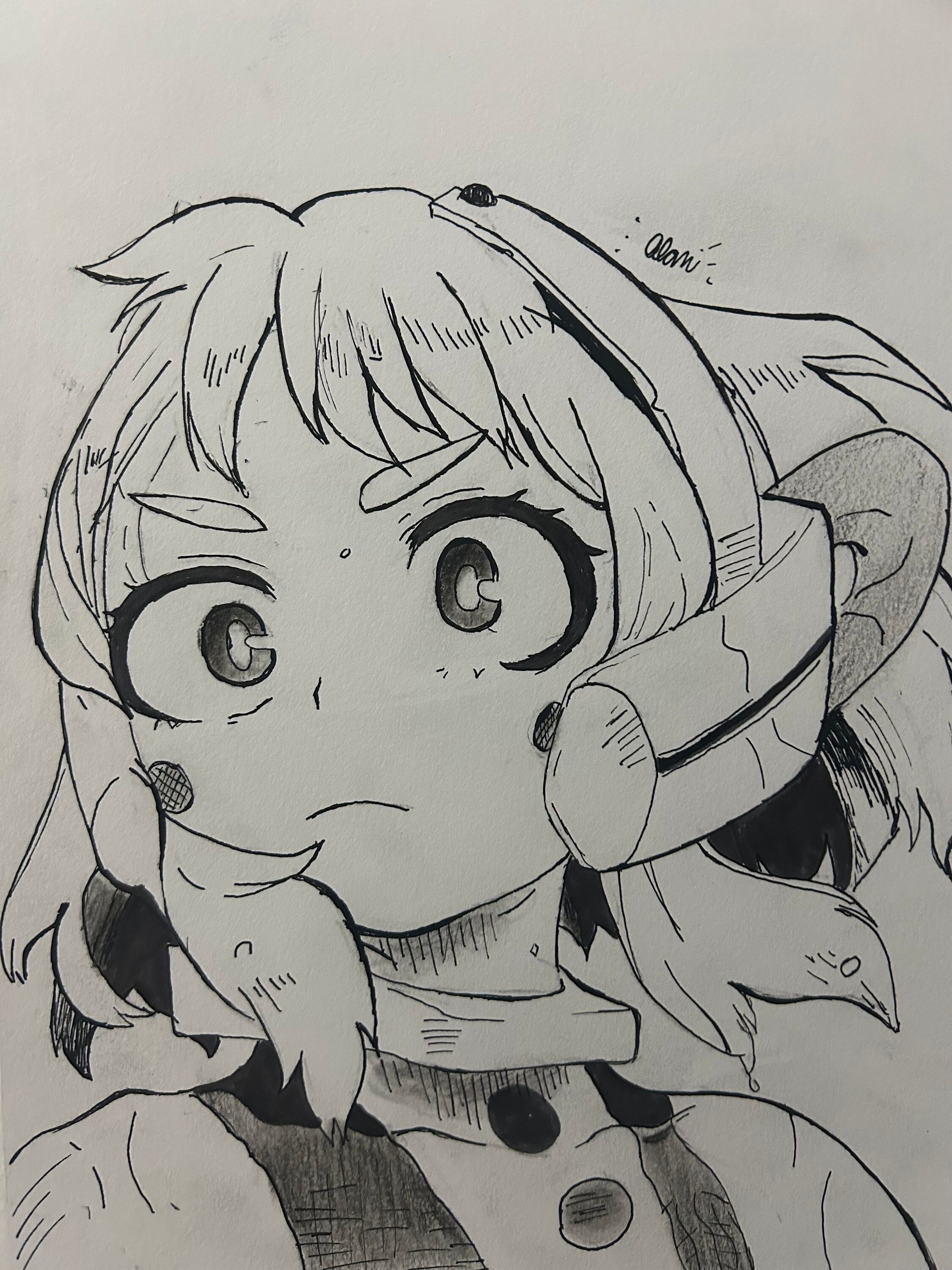 Custom Ink Anime Art Ink & Charcoal Custom Anime Art Anime/manga ...
