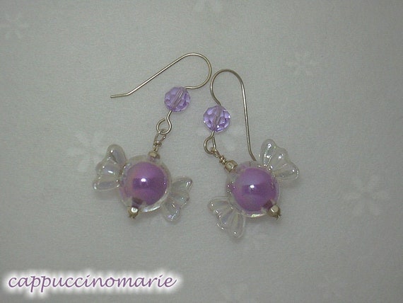 Unique Purple Candy Decora Candycore Earrings Kawaii Earrings - Etsy