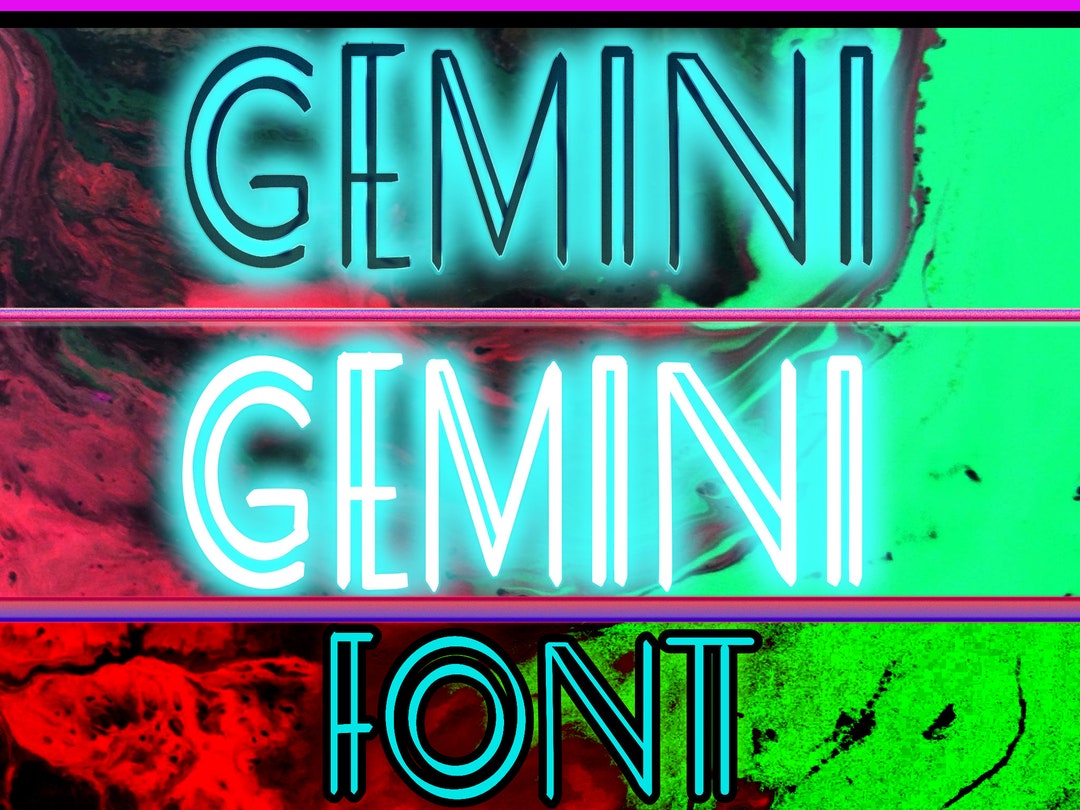 Gemini Font - Retro 80s 90s Vintage Handwritten Script Tattoo Bold Modern Minimal Lettering ...