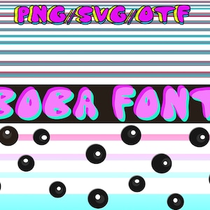 Boba Font - Png Svg Otf Handwritten Script Fun Happy Minimal Modern ...