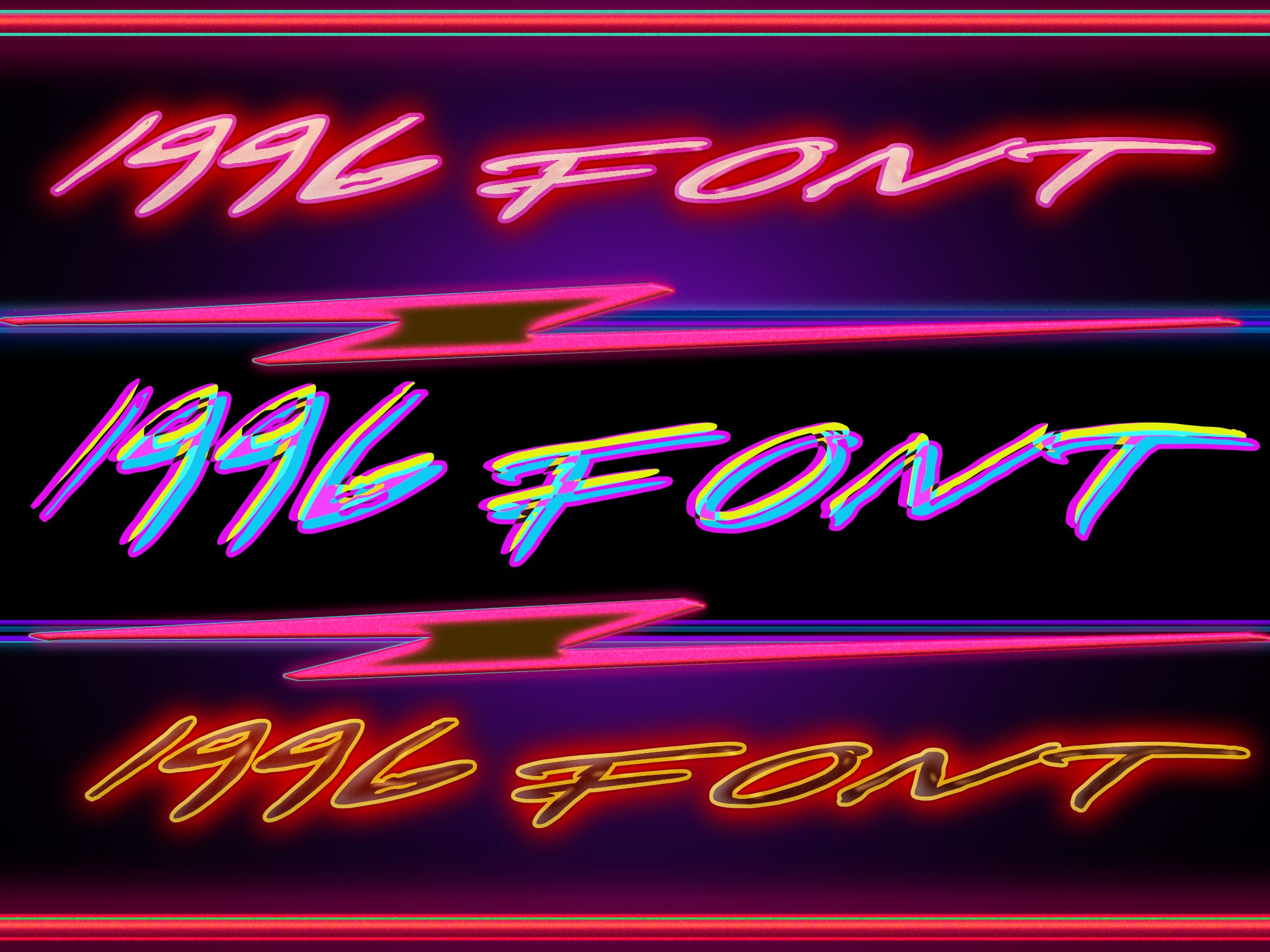 1996 Font Hand Written Retro Vintage Script Fonts Lettering Happy Cute ...