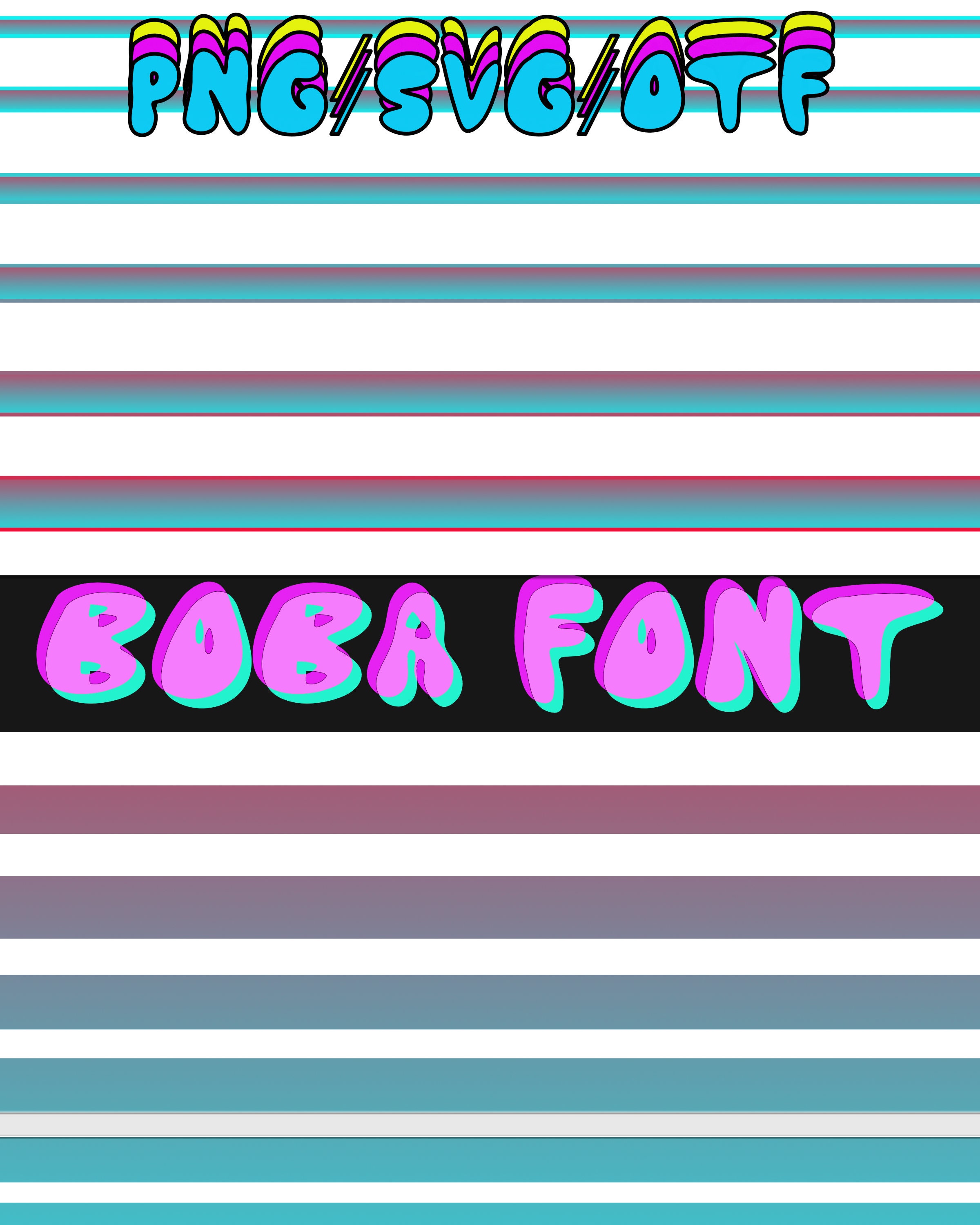 Boba Font - Png Svg Otf Handwritten Script Fun Happy Minimal Modern ...